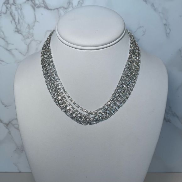 Celebrity NY | Jewelry | Vintagecelebrity Nymulti Strand Silver Tone ...